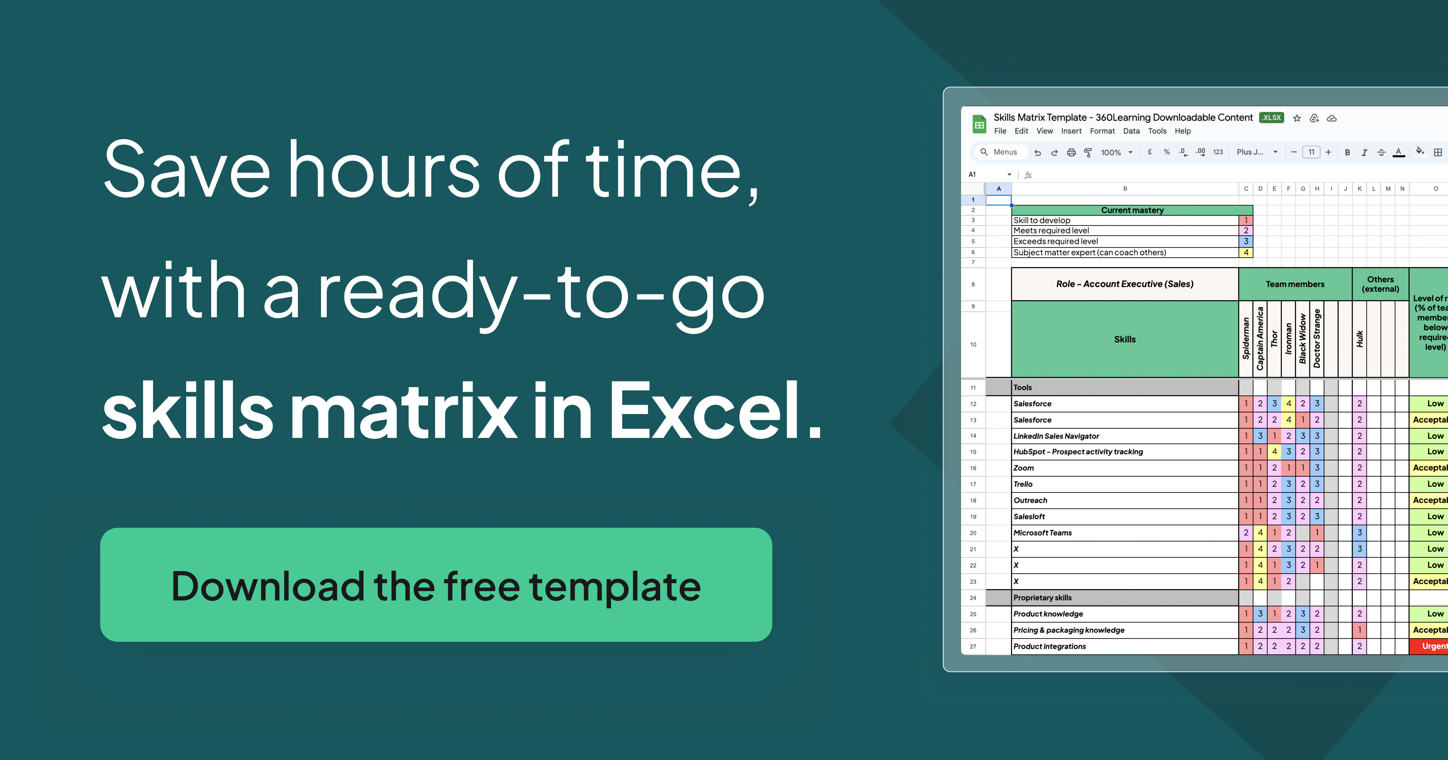 A free skills matrix template to save you hours