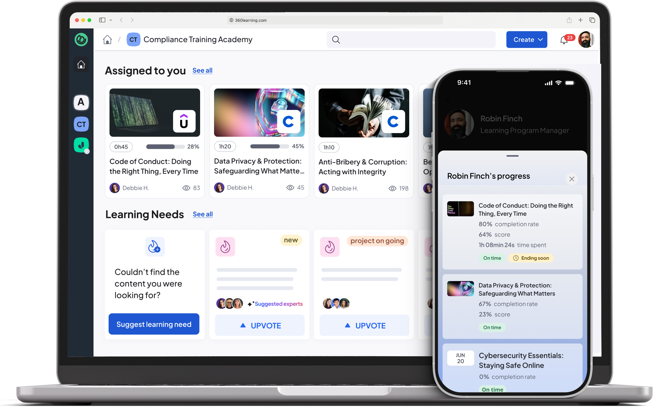 Compliance Training LMS for Risk & Readiness | 360Learning