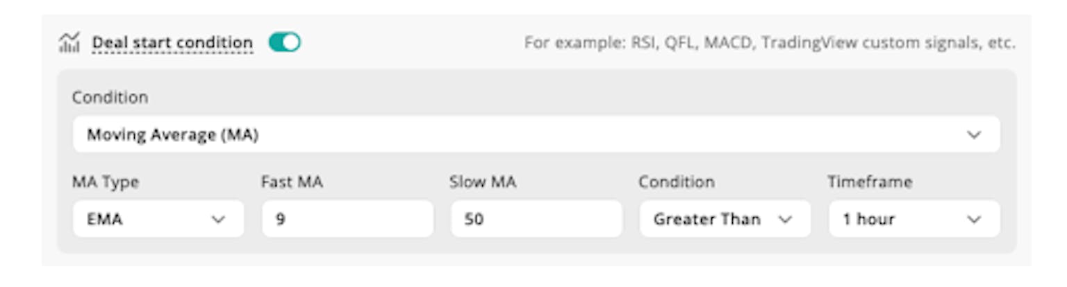 DCA Bot 2025 Trading Strategy Using Moving Average Feature