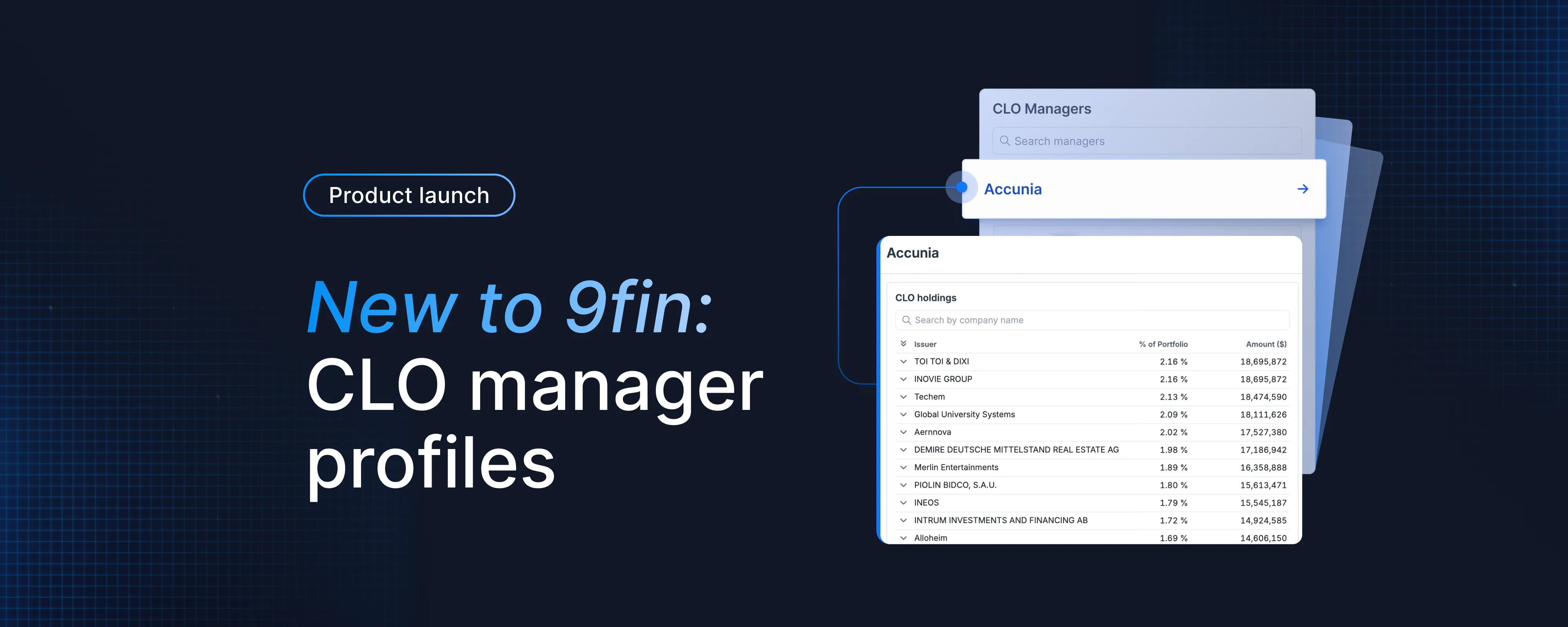 Get the full picture of CLO managers and holdings, in one unified workspace