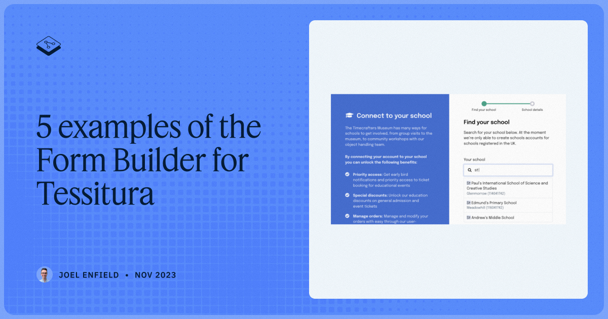5 examples of the Form Builder for Tessitura • Action Links
