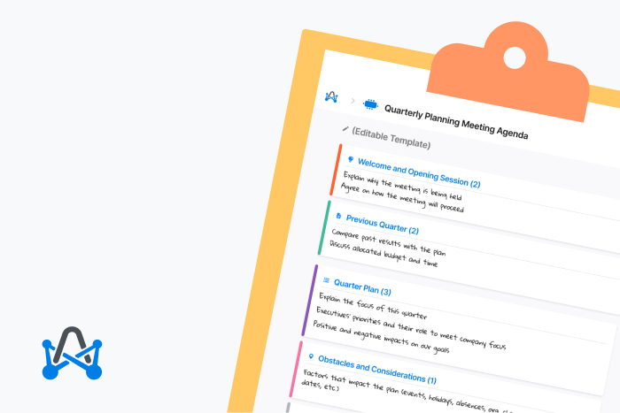 Editable Quarterly Planning Meeting Agenda Template + Best Practices ...