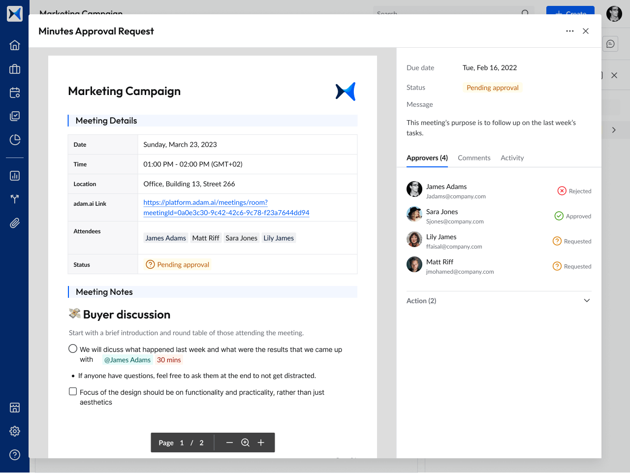Meeting Protocol Template Meeting Minutes Template Zervant