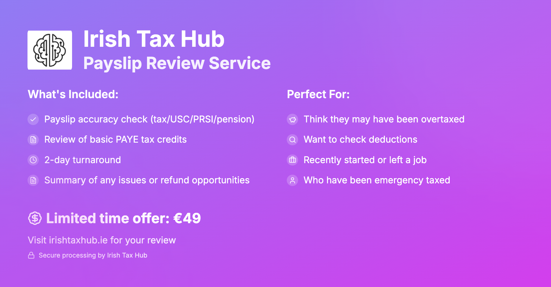 Payslip Review Ireland | Check If You're Overpaying Tax | Irish Tax Hub