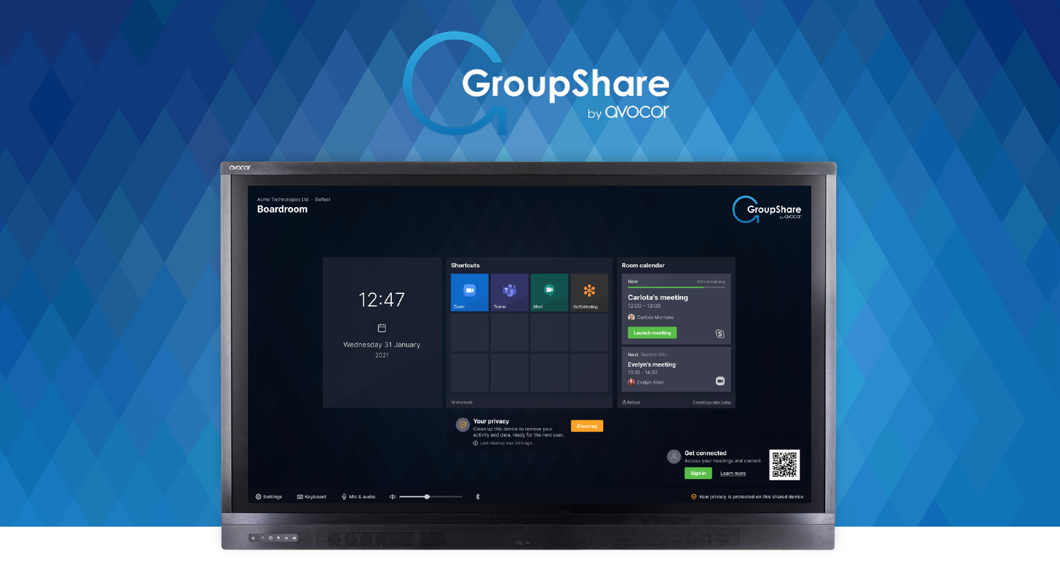 Avocor Interactive Touch Screens for Business from Exertis Almo