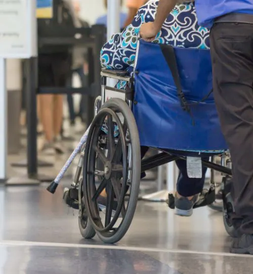 Learn how to get mobility assistance when flying with a wheelchair