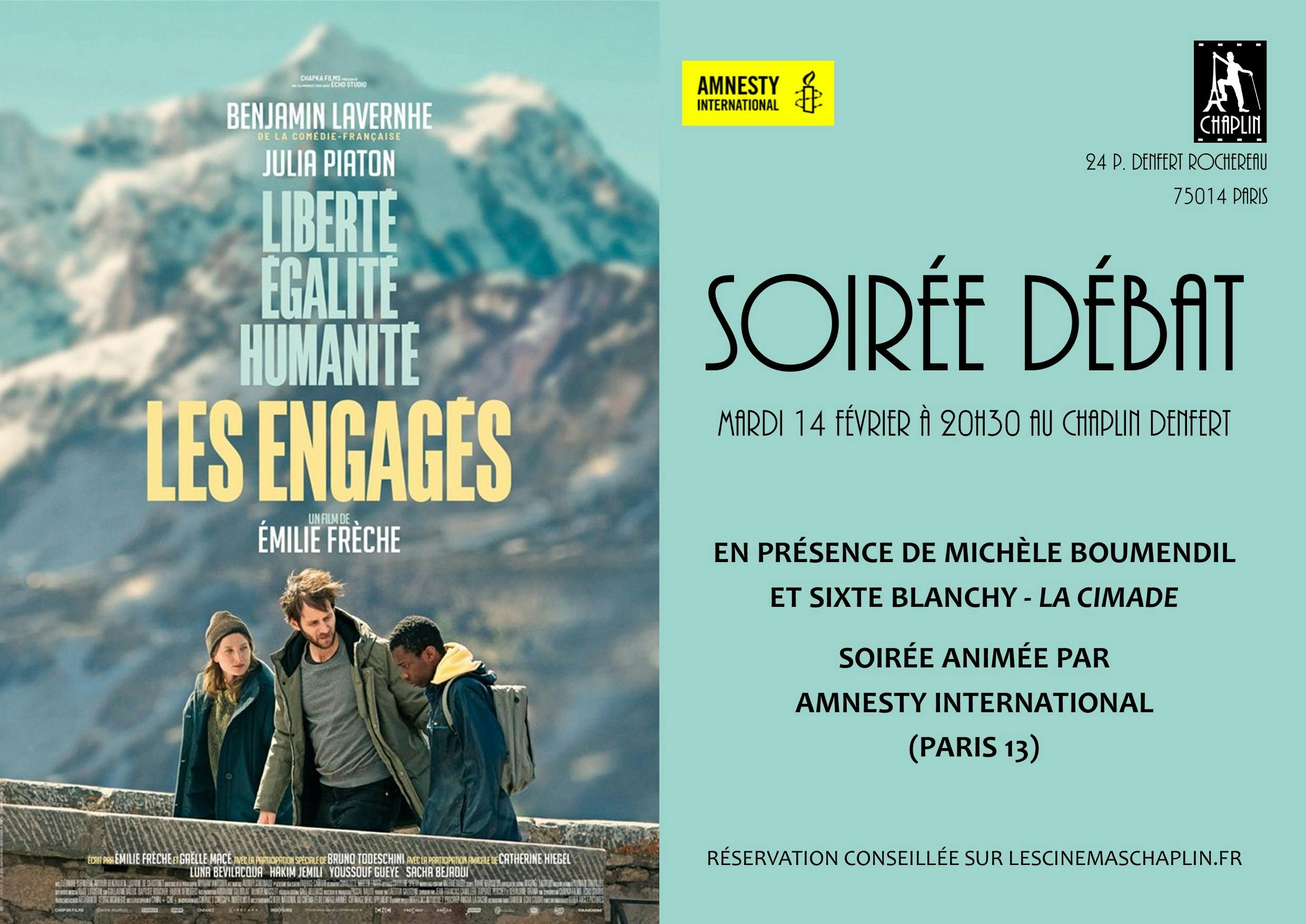 Ciné-débat Paris Tolbiac - Amnesty International France