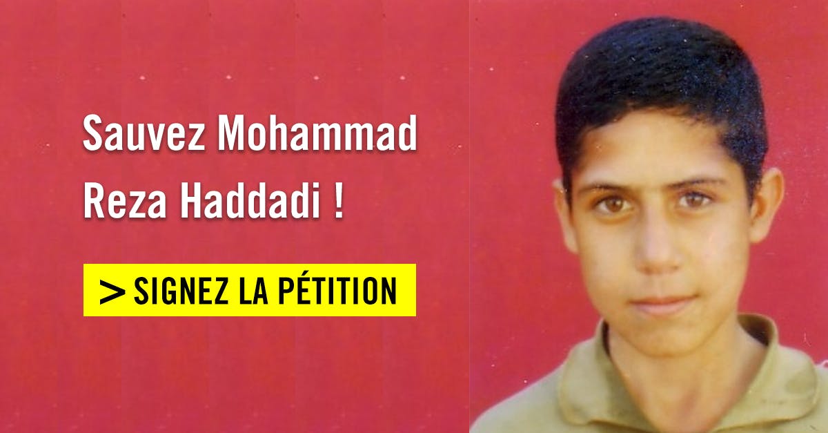 Aidez-nous à sauver Mohammad Reza Haddadi - Amnesty International France