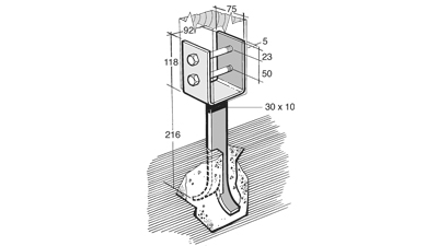 BOWMAC B138 GALVANISED POST BRACKET - Anzor Fasteners