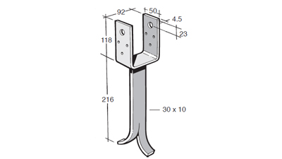 Galvanised Post and Pole Bearer Bracket - Anzor Fasteners