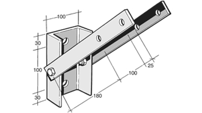 Galvanised Post and Pole Bearer Bracket - Anzor Fasteners