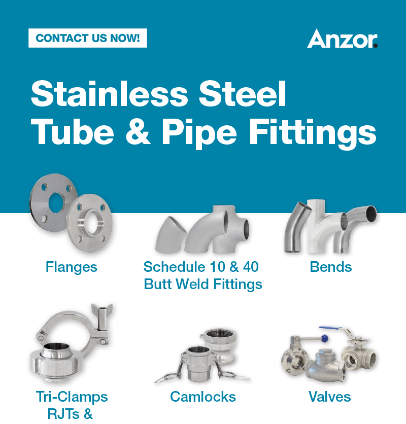 Stainless Steel Tube & Pipe Fittings - Anzor Fasteners