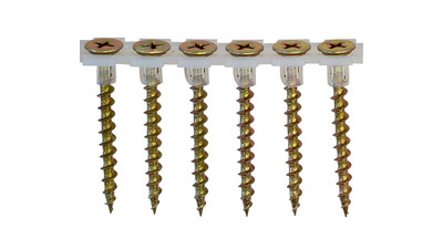 Collated Gold Passivated Gypsum Screws Anzor Fasteners Ltd