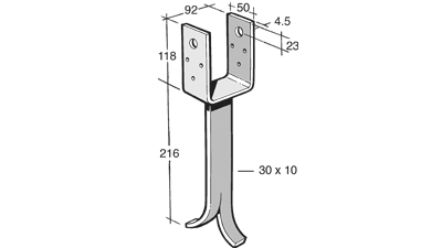 Bowmac Brackets / Galvanized Post and Bearer Brackets - Anzor Fastener