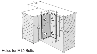 BOWMAC B176 GALVANISED ANGLE BRACKET - Anzor Fasteners