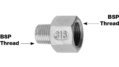 Stainless BSP to BSP Fittings - Anzor Australia