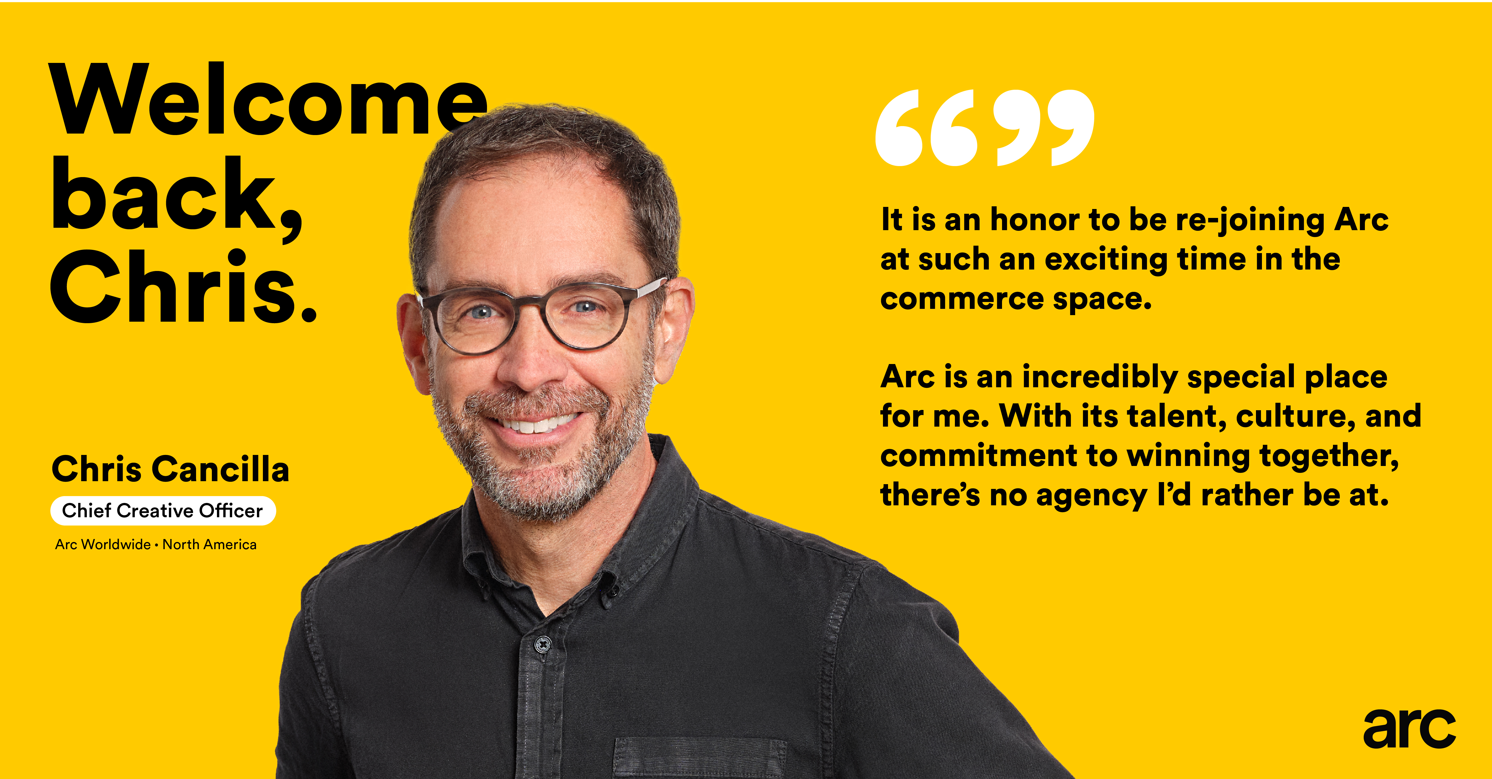 Arc Welcomes Back Chris Cancilla as Chief Creative Officer, North ...