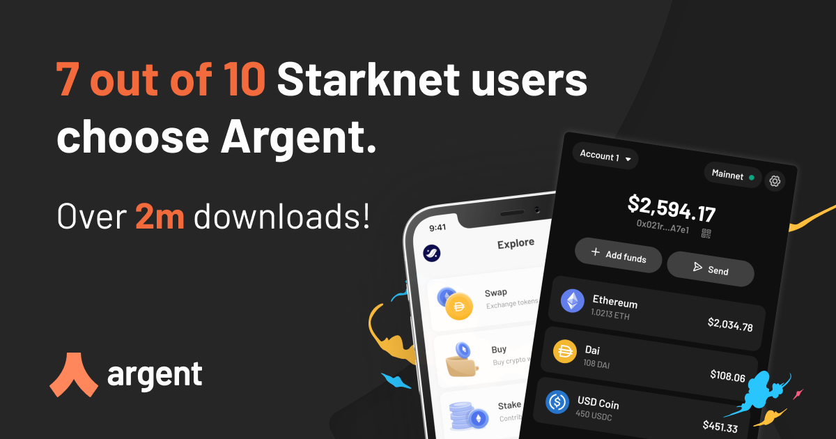 Argent – The best Starknet wallet for DeFi and NFTs.