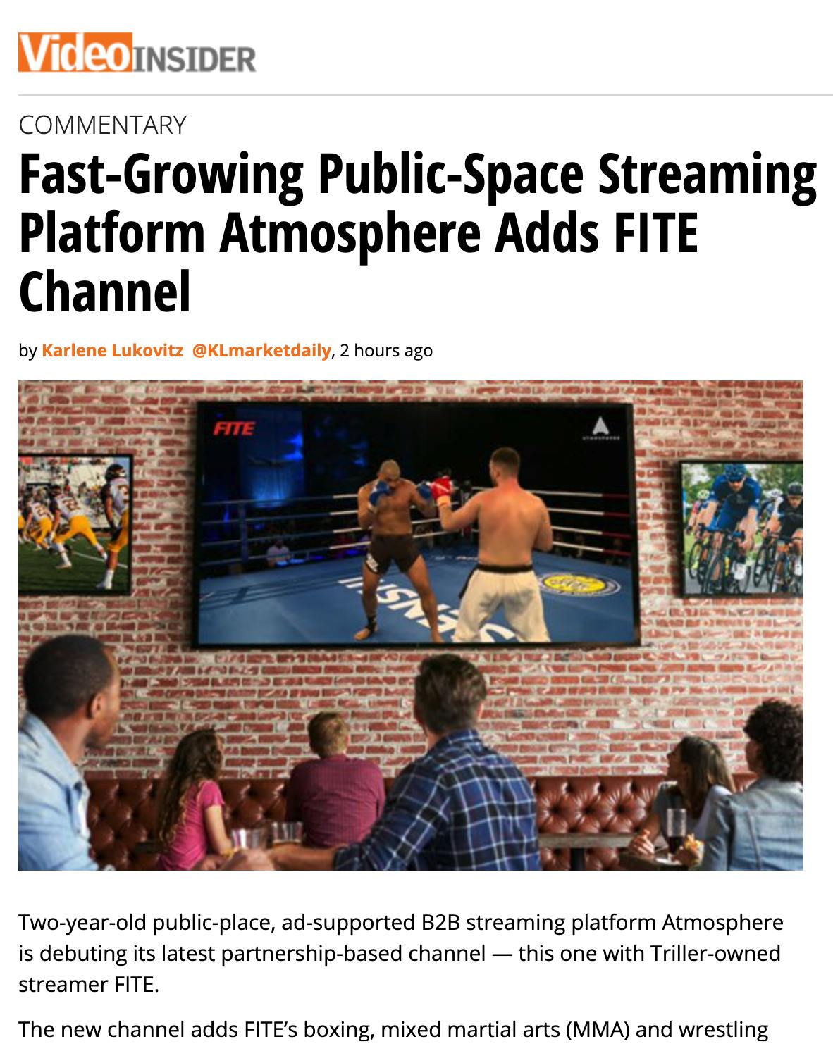 Atmosphere TV for Your Business | Atmosphere TV in the Press | We're ...