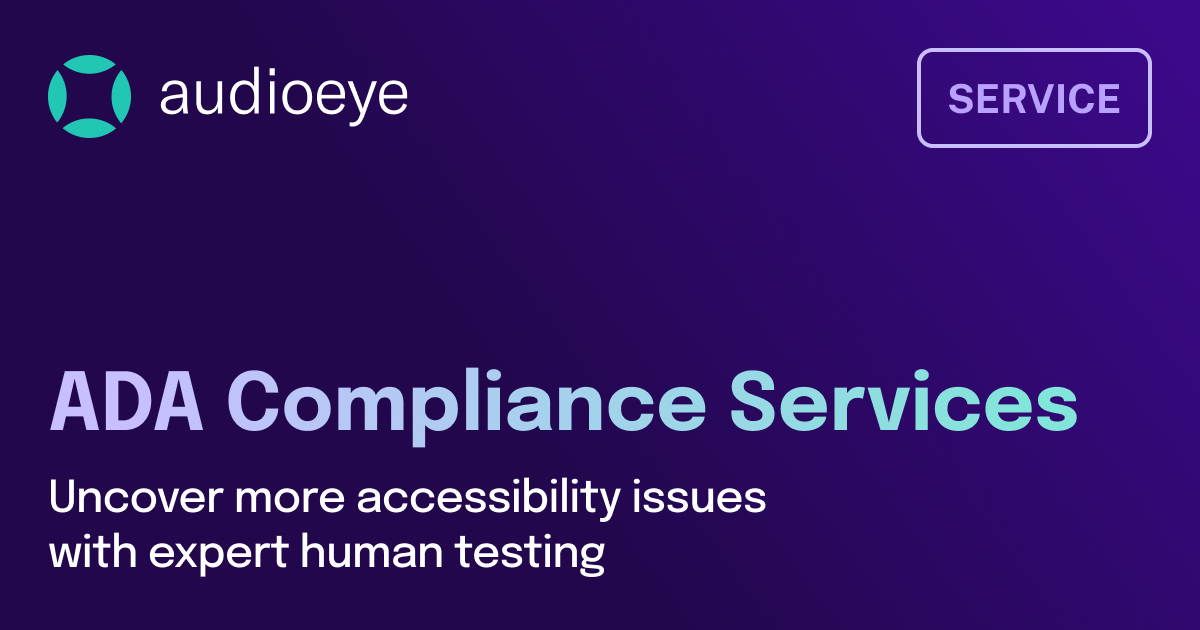ADA Compliance Services for Web Accessibility | AudioEye®