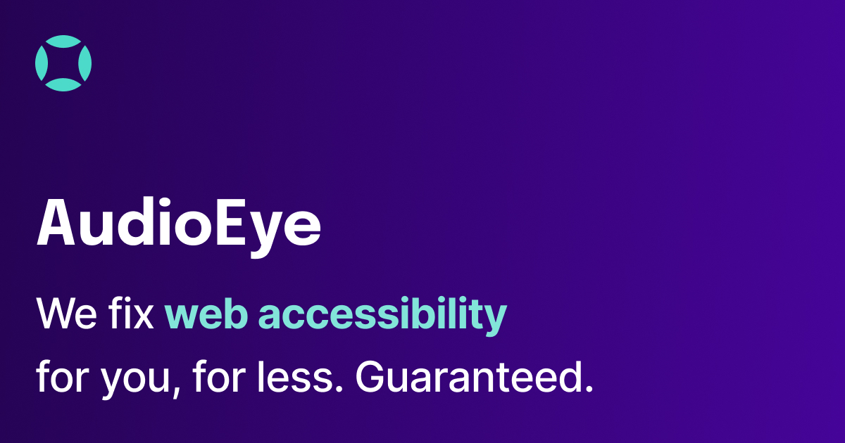 AudioEye® - Web Accessibility Platform for Businesses of All Sizes