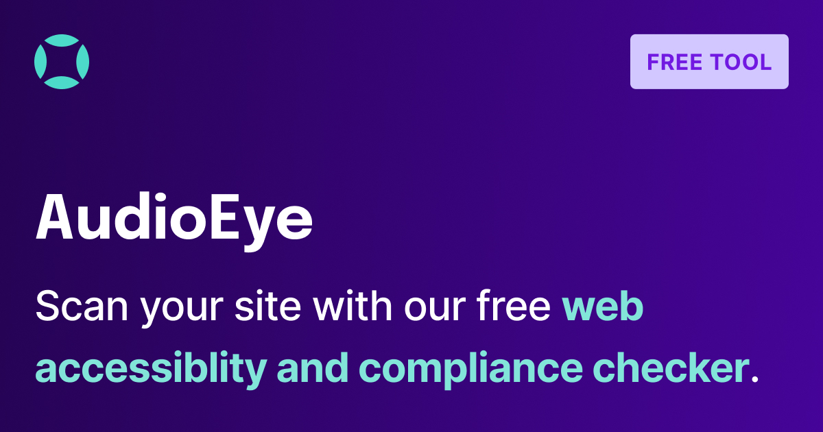 Website Accessibility Checker: Free ADA Compliance Scan | AudioEye®