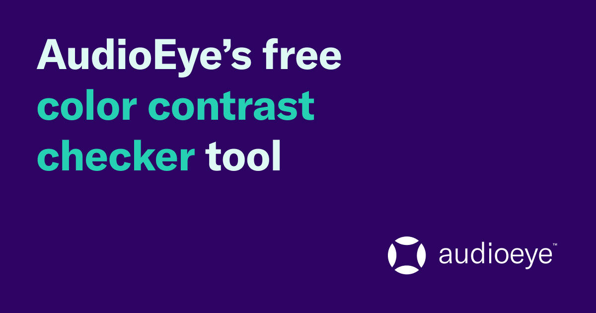 Color Contrast Checker | Free Accessibility Tool | AudioEye