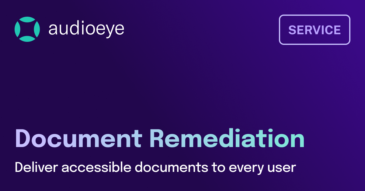 Document Remediation Solution for Forms, PDFs & Digital Docs | AudioEye®