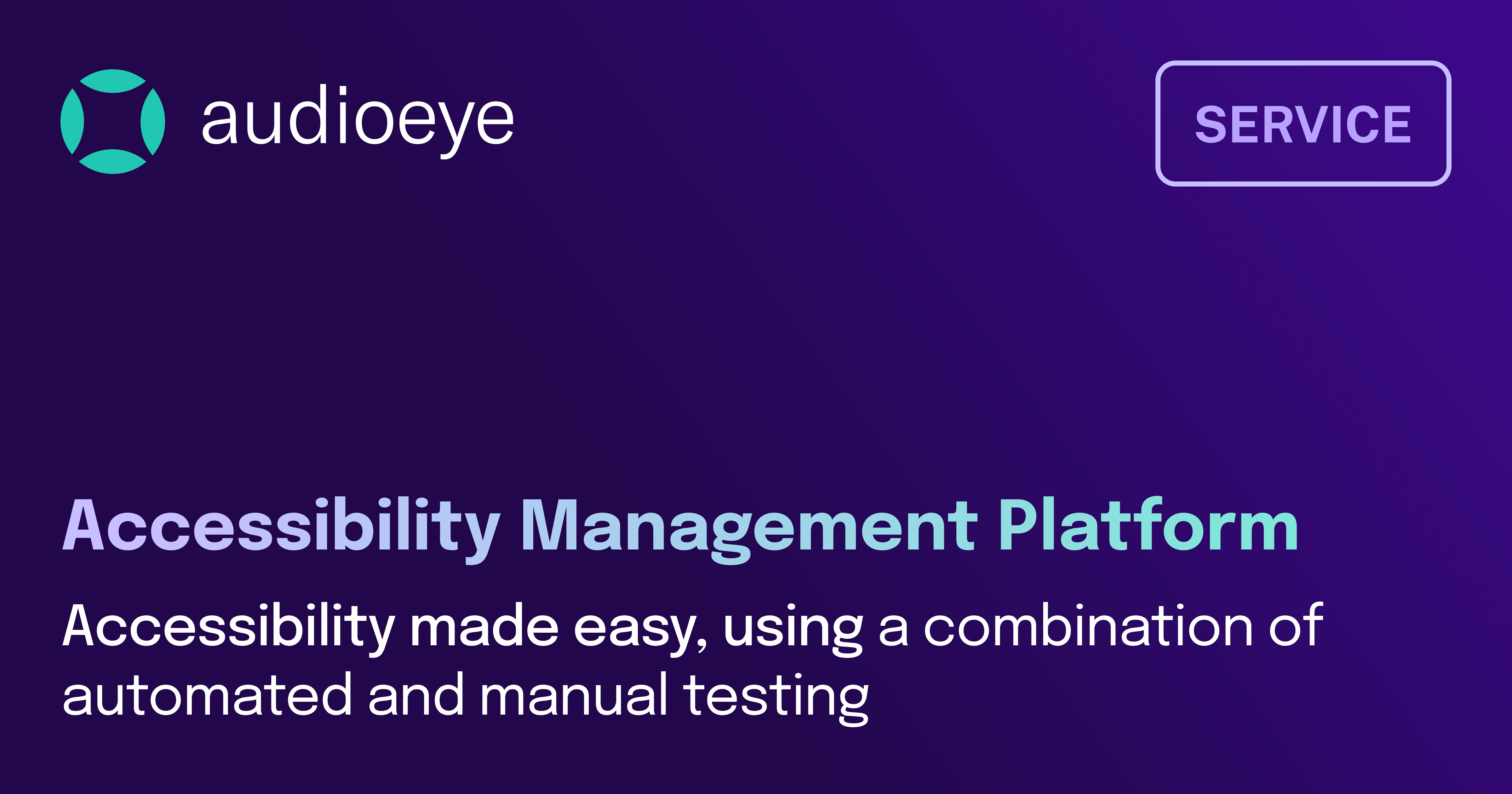 Accessibility Management Platform from AudioEye®