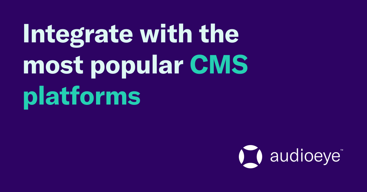 CMS Integrations | AudioEye