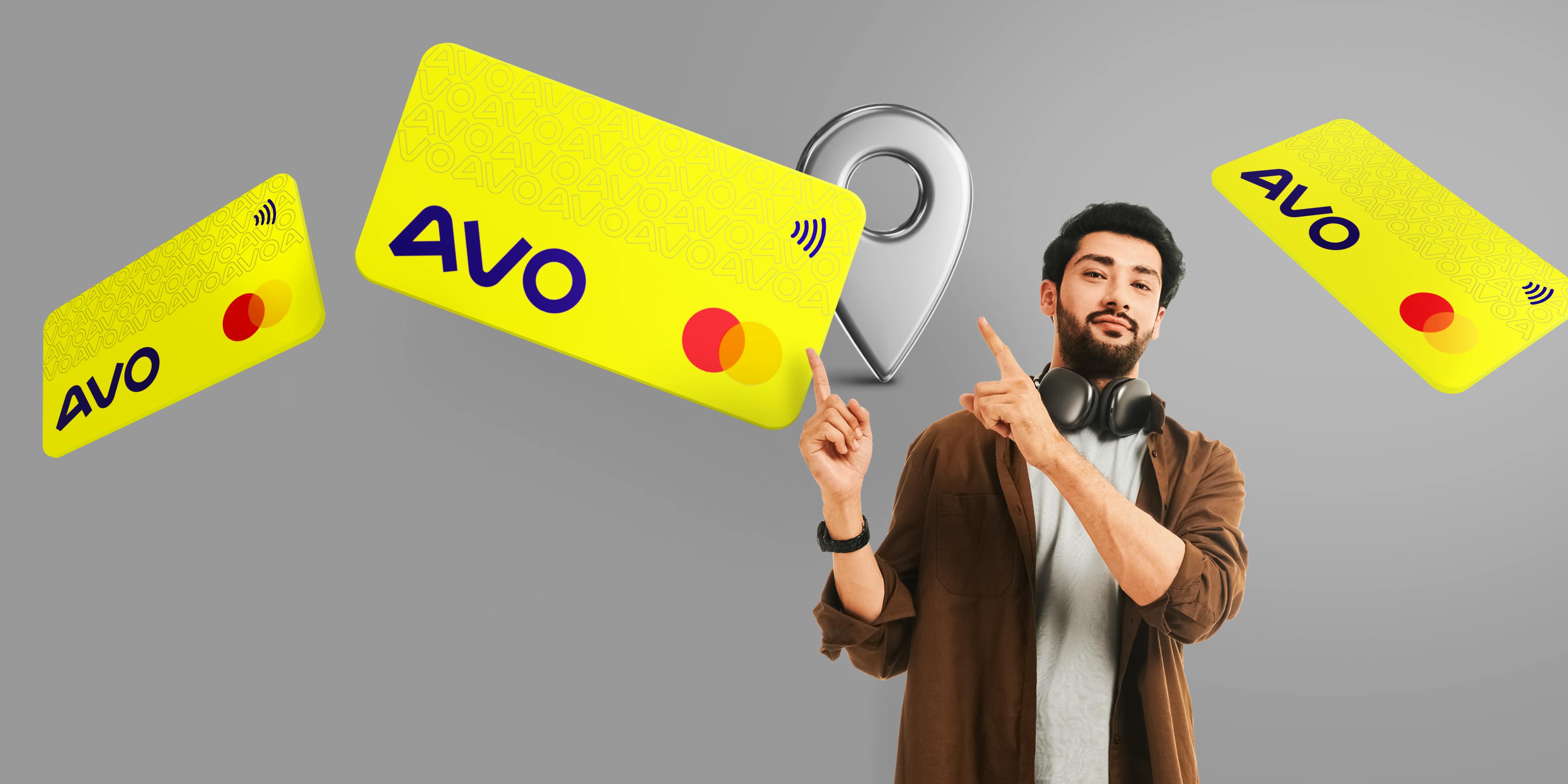 Новый картомат со стикерами AVO в ТРЦ «Samarqand Darvoza»