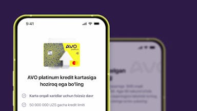 💳 AVO bank | AVO platinum kredit kartasi - Tezkor ochish va qulay to'lovlar