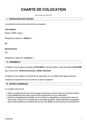 Règlement Intérieur Colocation Gratuit | Charte à personnaliser📝