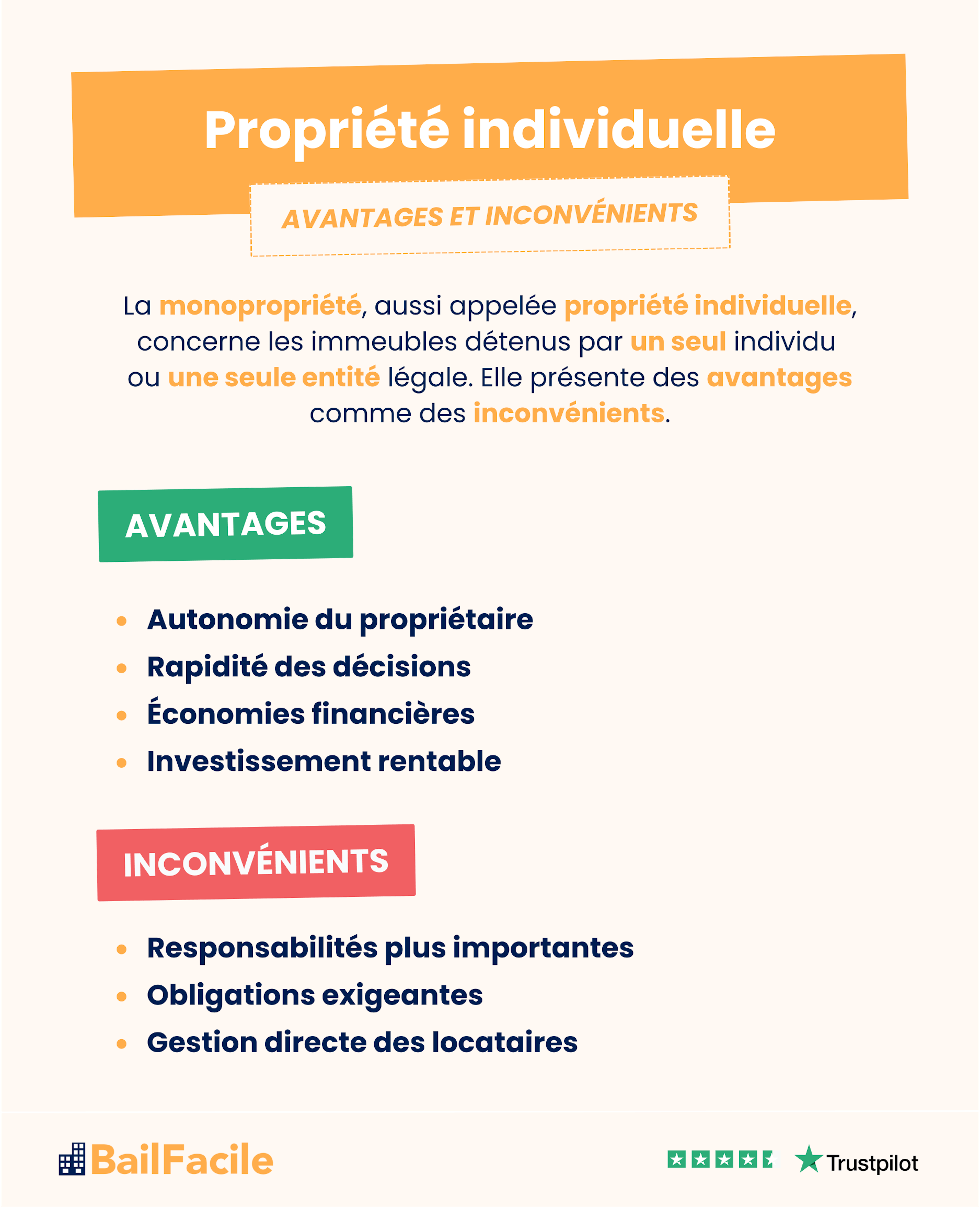 Monopropriété | Spécificités, Avantages & Inconvénients
