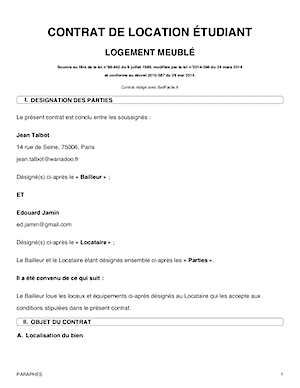 Bail Étudiant | Modèle Gratuit à Télécharger (Nov. 2022) 📝