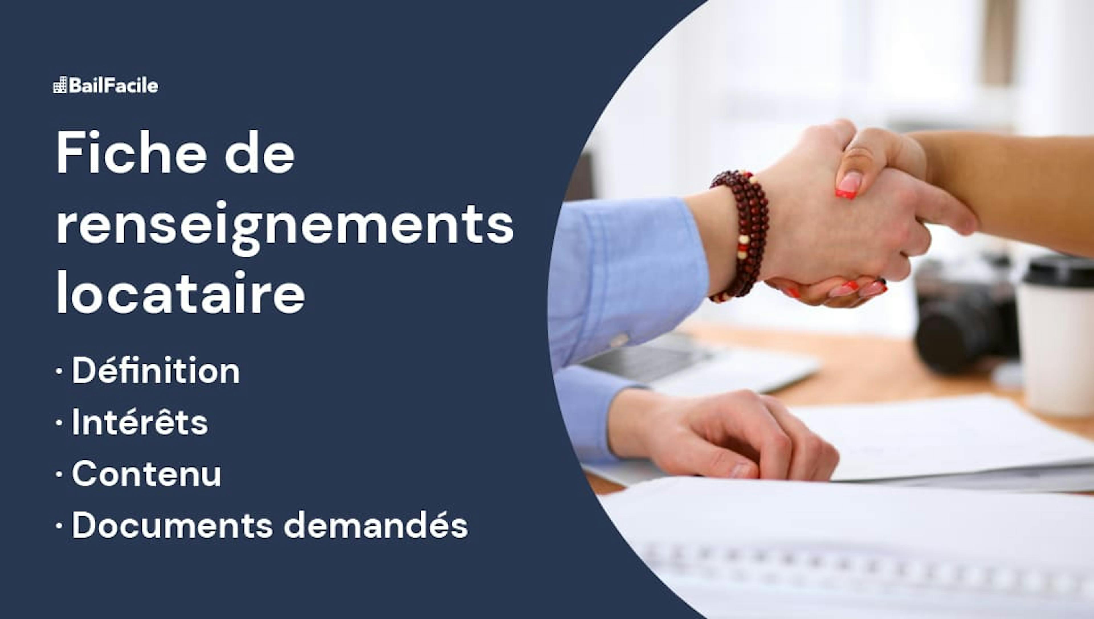 Fiche de Renseignements Locataire | Modèle à télécharger