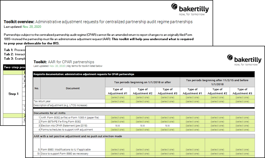 Administrative adjustment requests for CPAR partnerships FAQ and ...