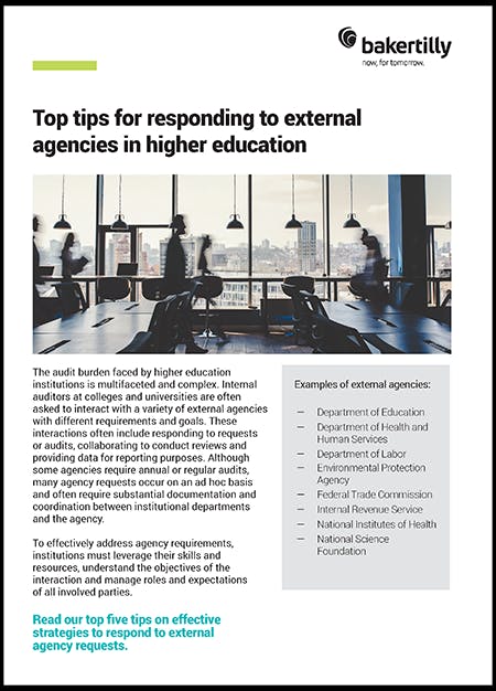 Top tips for responding to external agencies - Baker Tilly