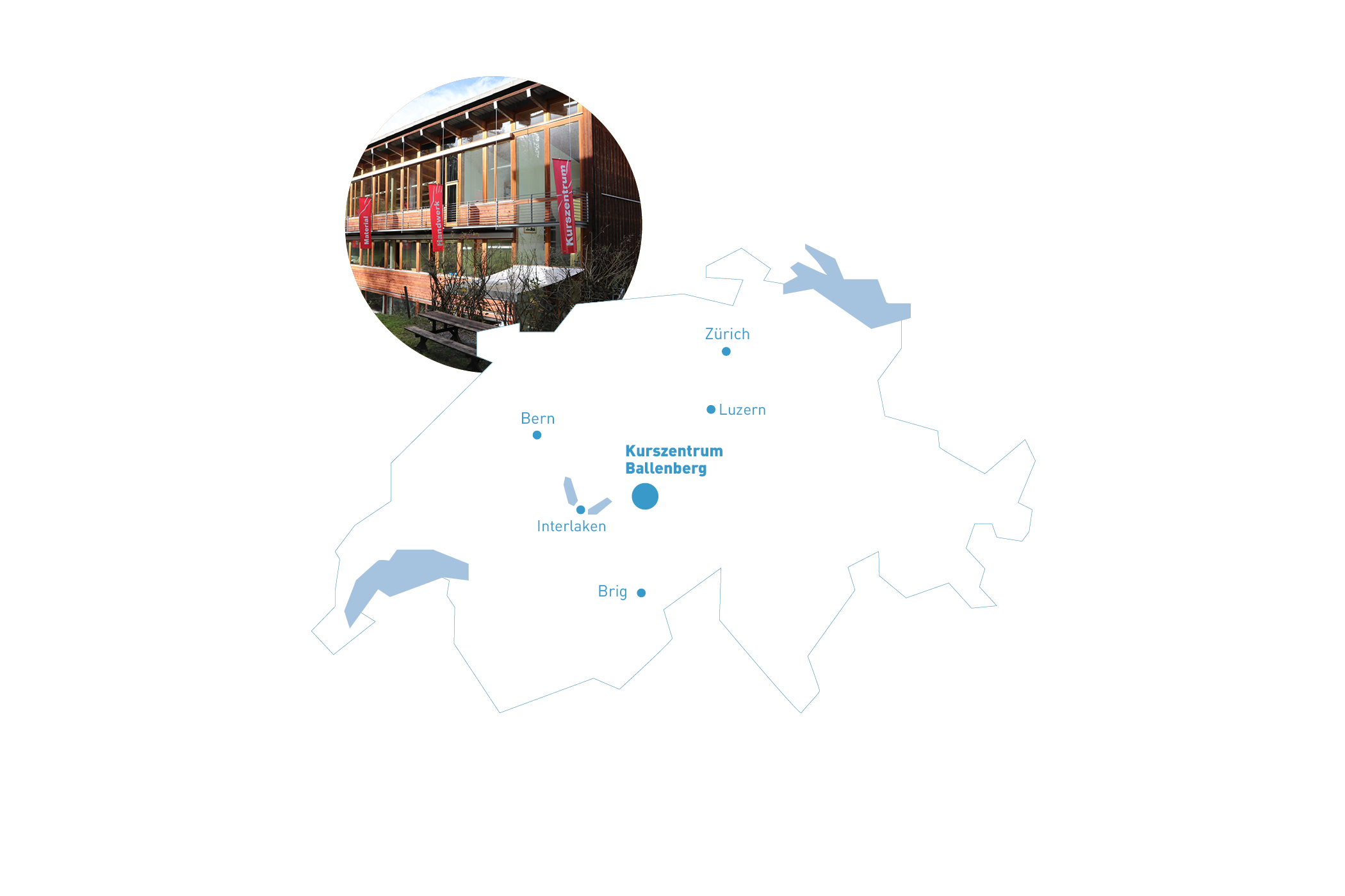 Anreise zum Kurszentrum Ballenberg