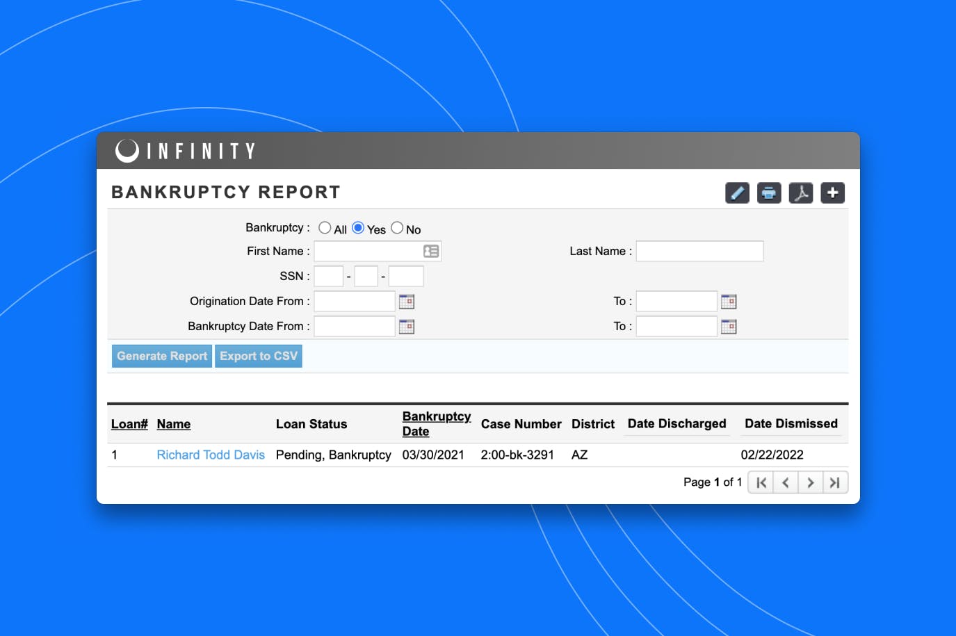BankruptcyWatch | BankruptcyWatch and Infinity Unveiled