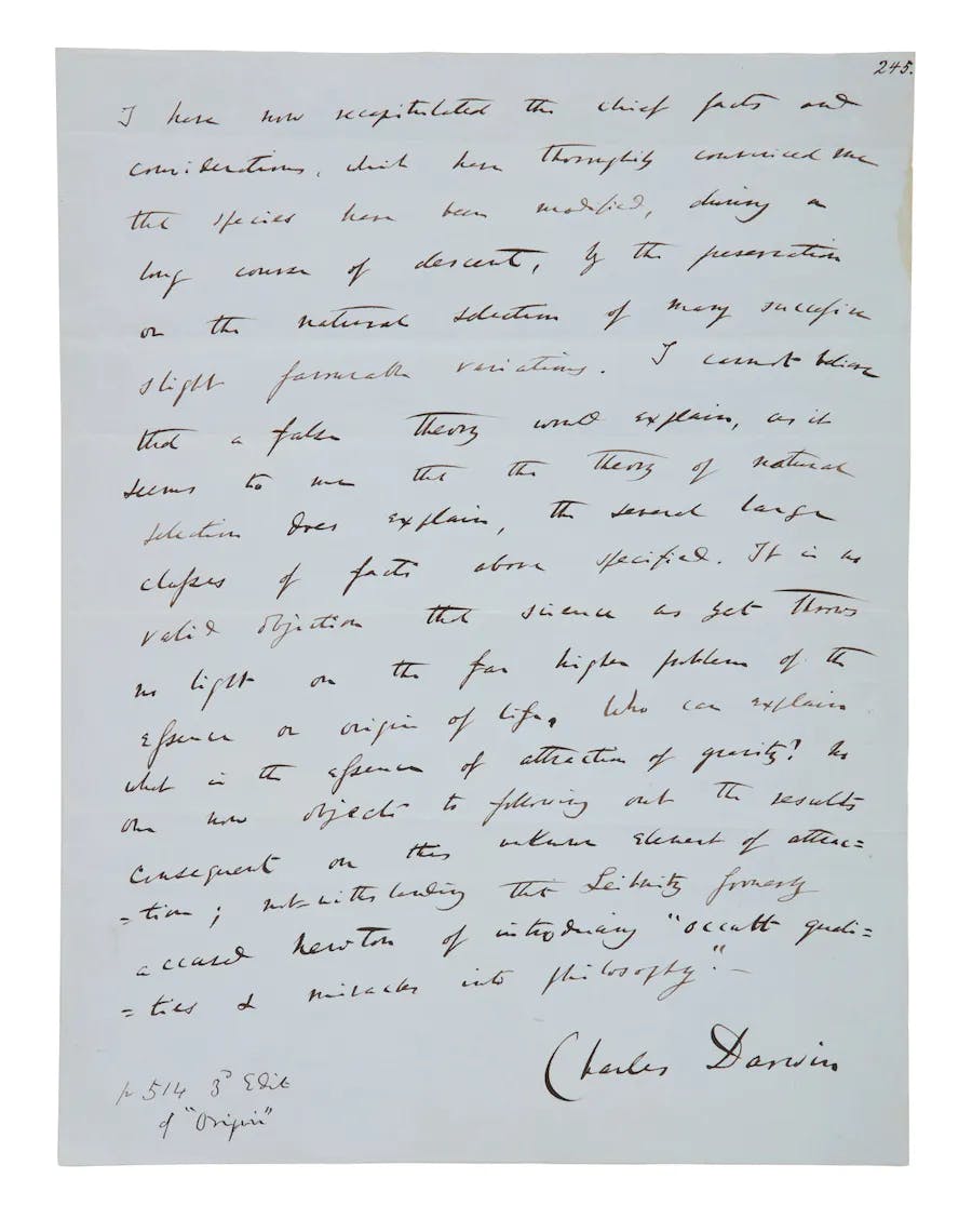 This Charles Darwin Manuscript Could Set a New Record | Barnebys Magazine