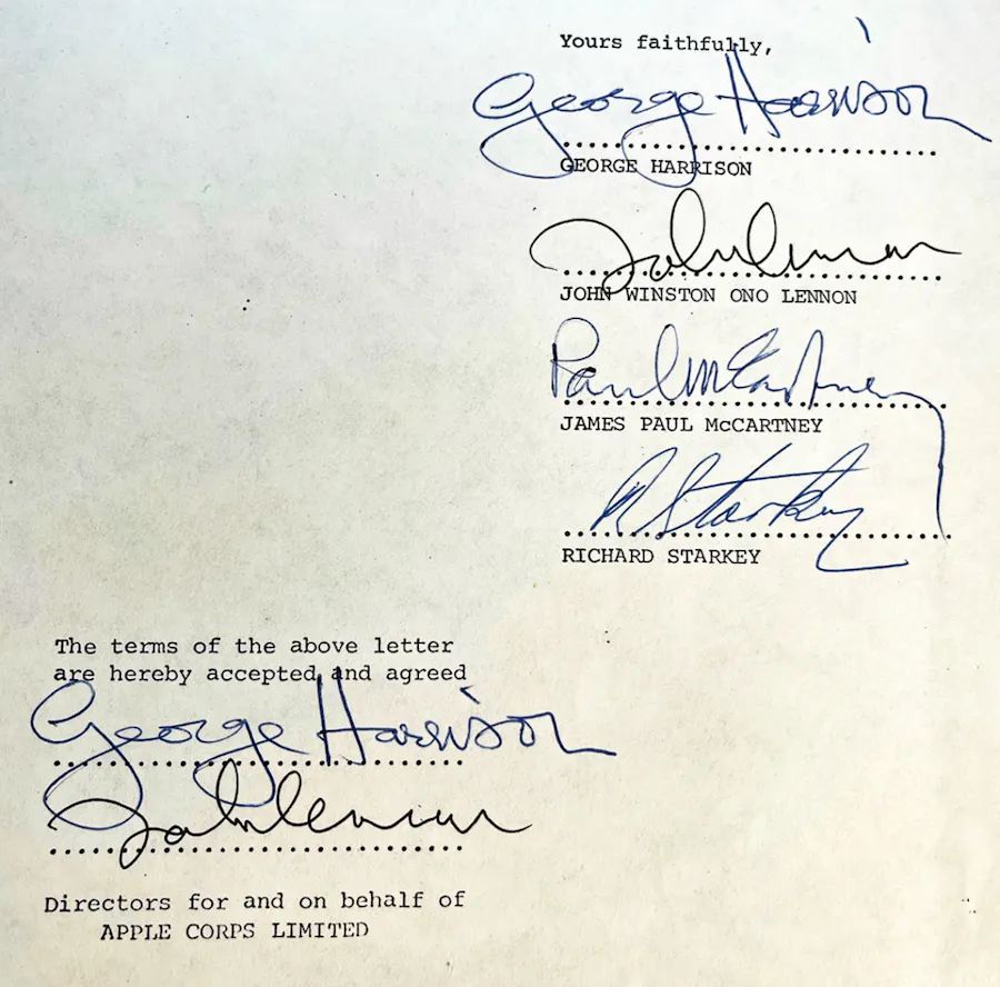 The Beatles Break-Up Document Is Up For Sale | Barnebys Magazine