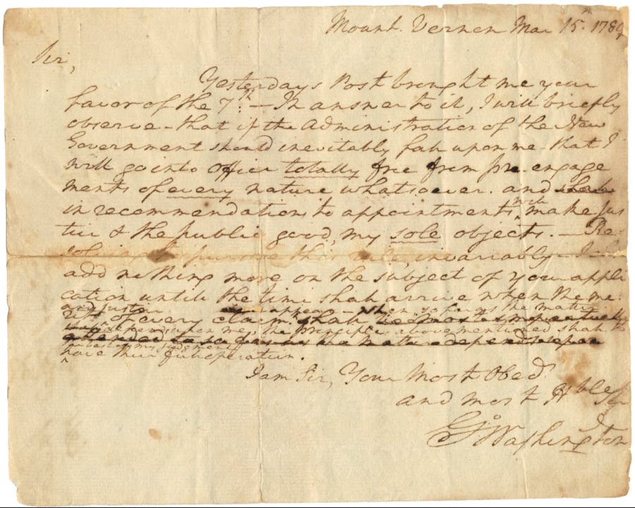 Rare George Washington Letter Set To Sell For $1 Million | Barnebys ...