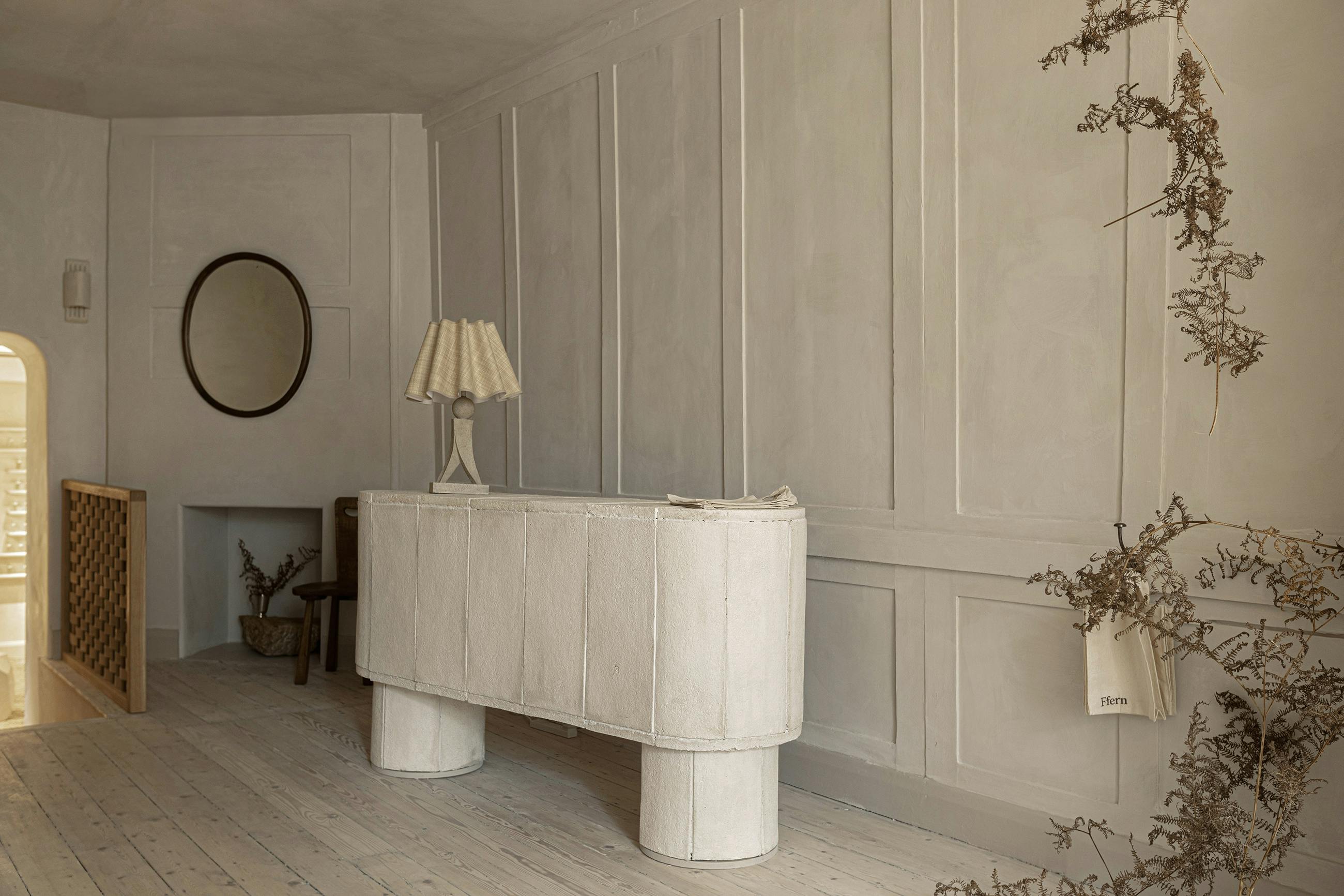 London Perfume Shop, Ffern, was designed by House of Grey with limewash ...