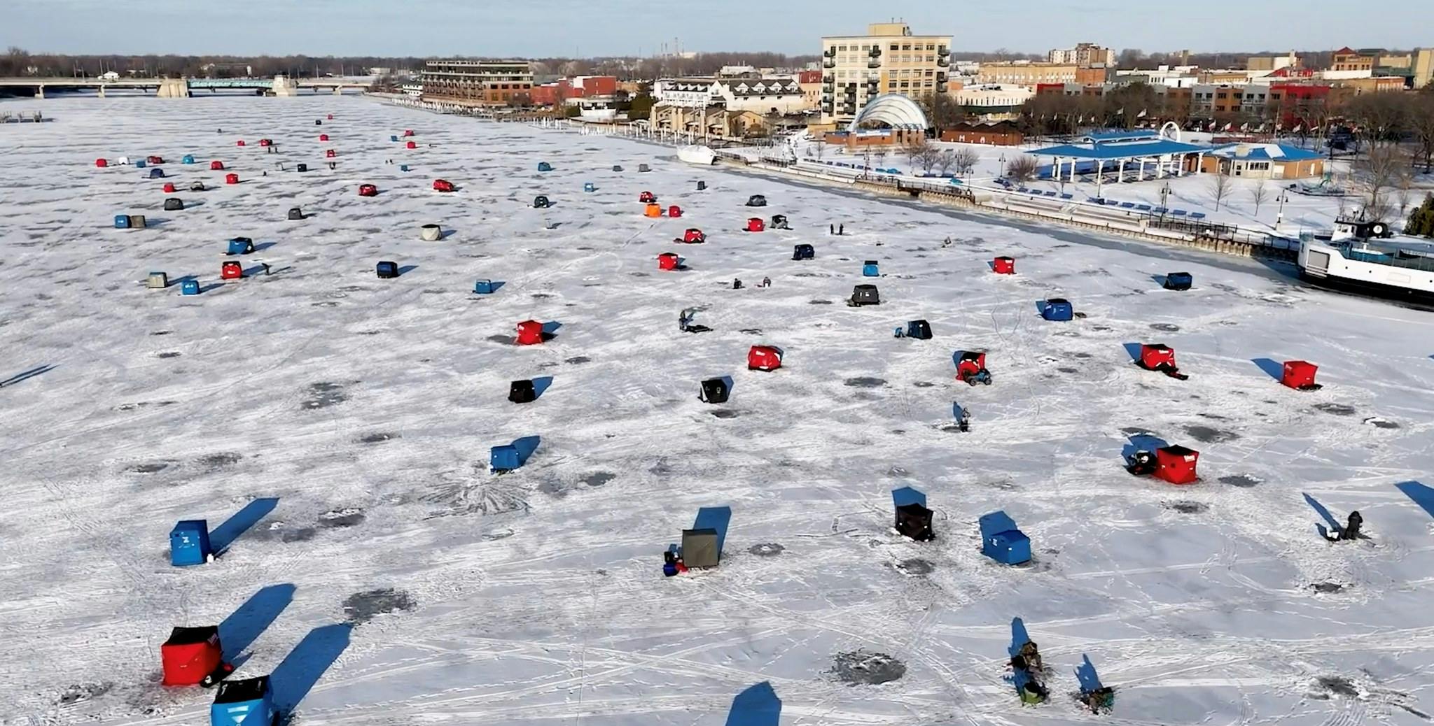 Ice Fishing on the Saginaw Bay | Hey, Bay City!