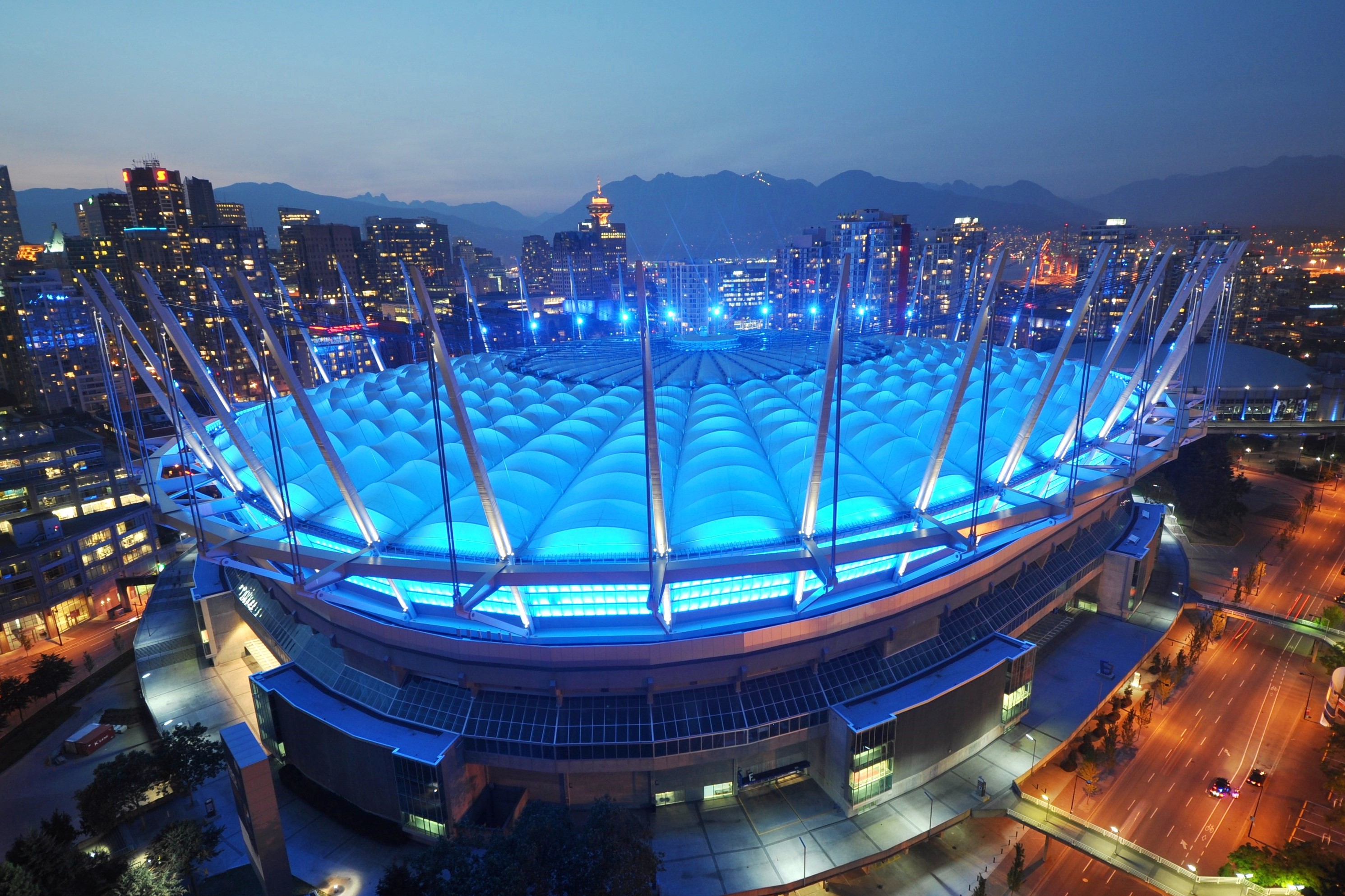 BC Place lights up blue in advance of National Child Day – BC Place