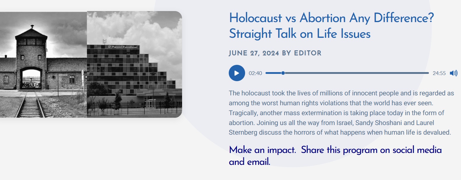Holocaust vs Abortion Any Difference?