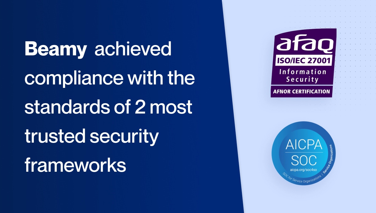 Beamy is committed to security excellence: Certified ISO 27001 & SOC 2 ...
