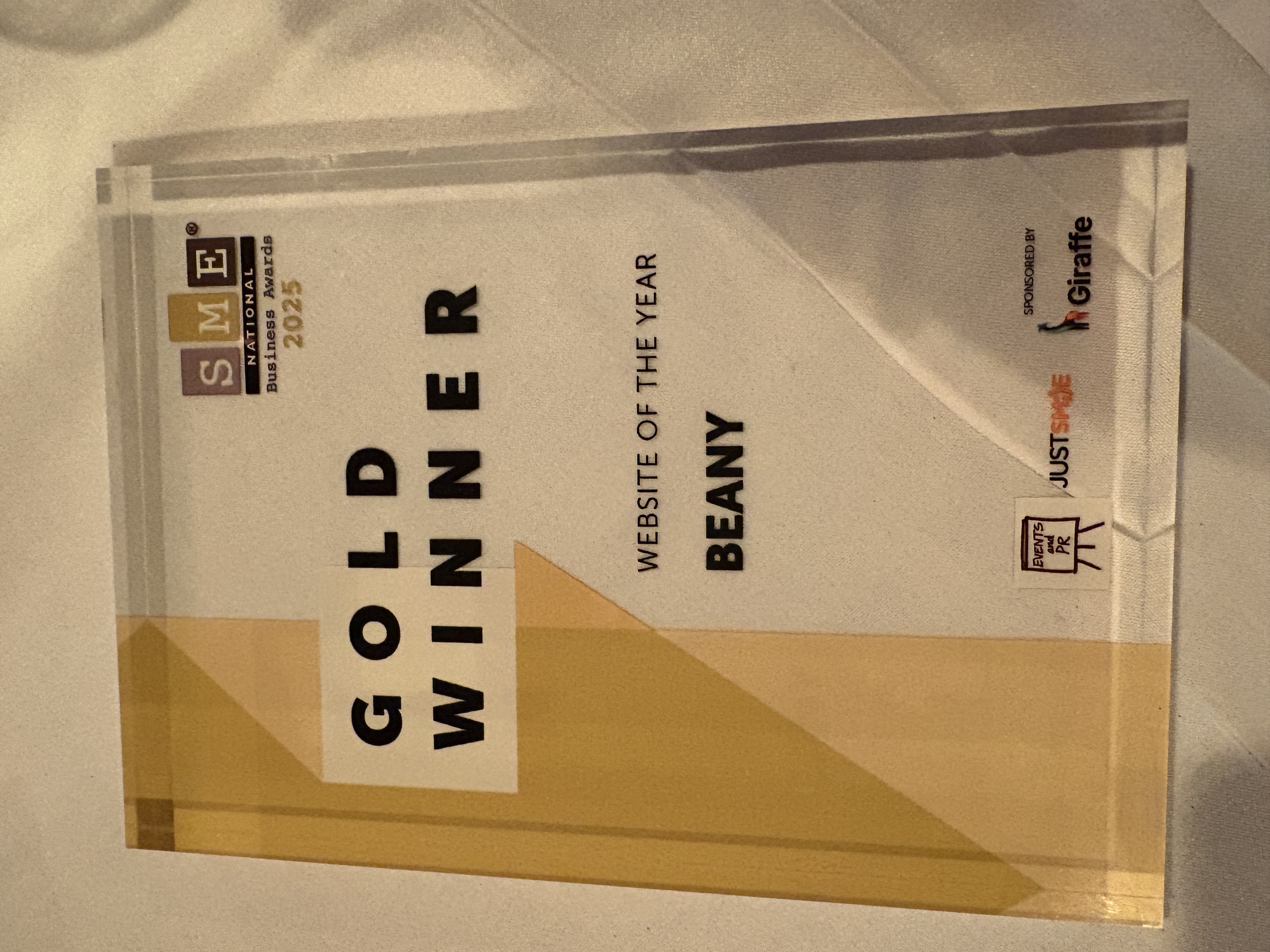 Beany Wins Website of the Year at SME National Business Award 2025
