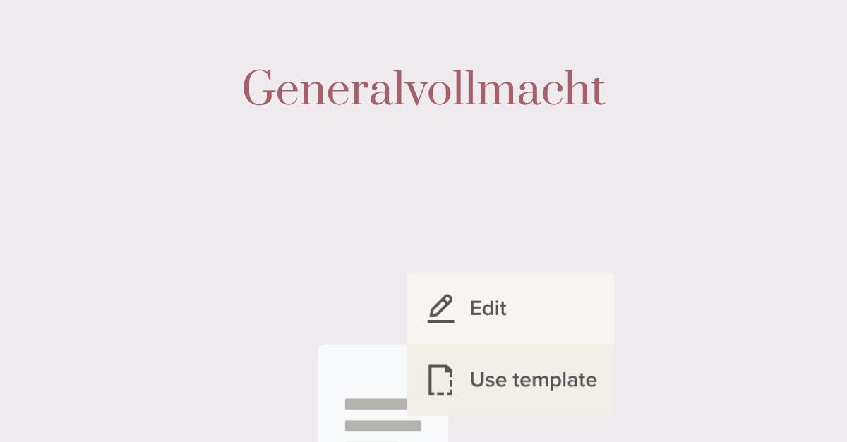 Generalvollmacht Vorlage (2025): Muster als PDF & WORDX